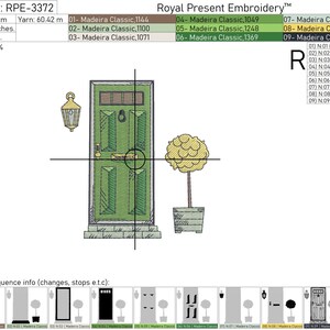 English Home Front Door Machine Embroidery Design - 4 Sizes - Etsy