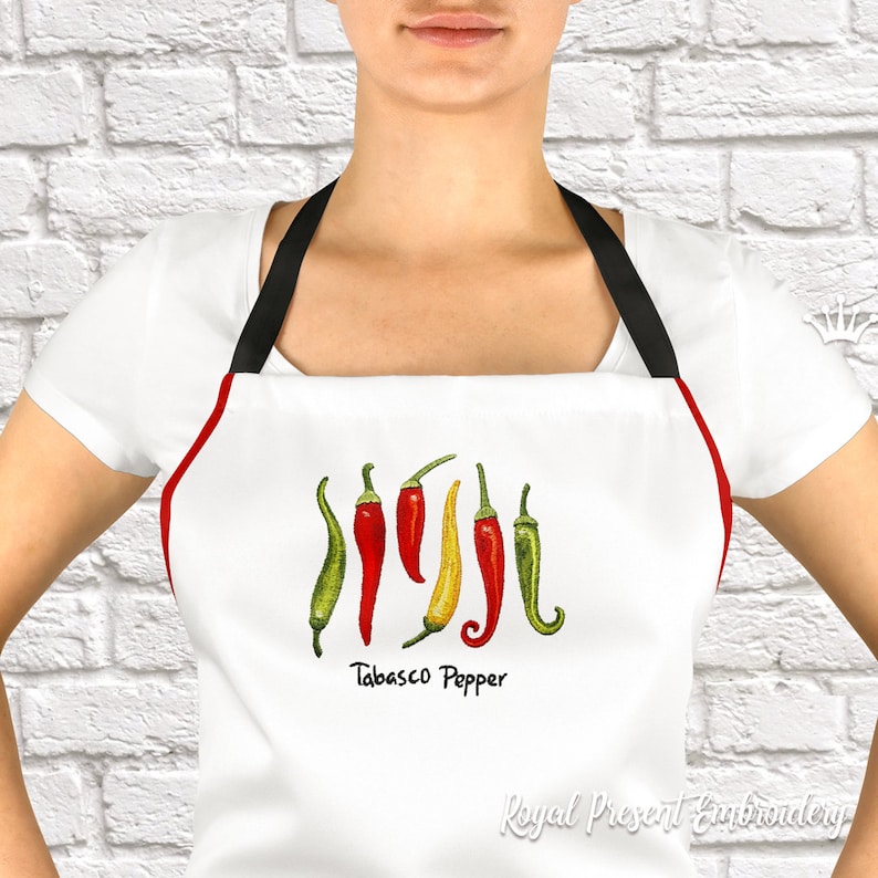 Tabasco Peppers Machine Embroidery Design - 2 Sizes - Etsy