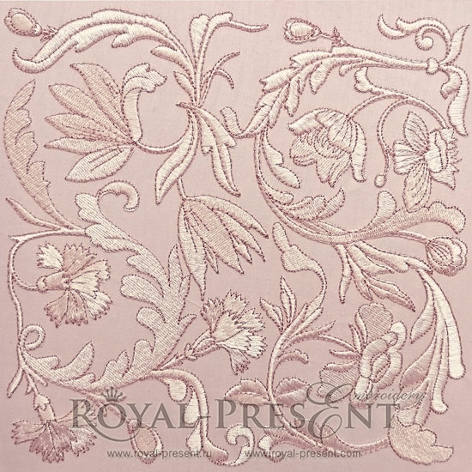 Vintage Floral Decor Machine Embroidery Design | Etsy