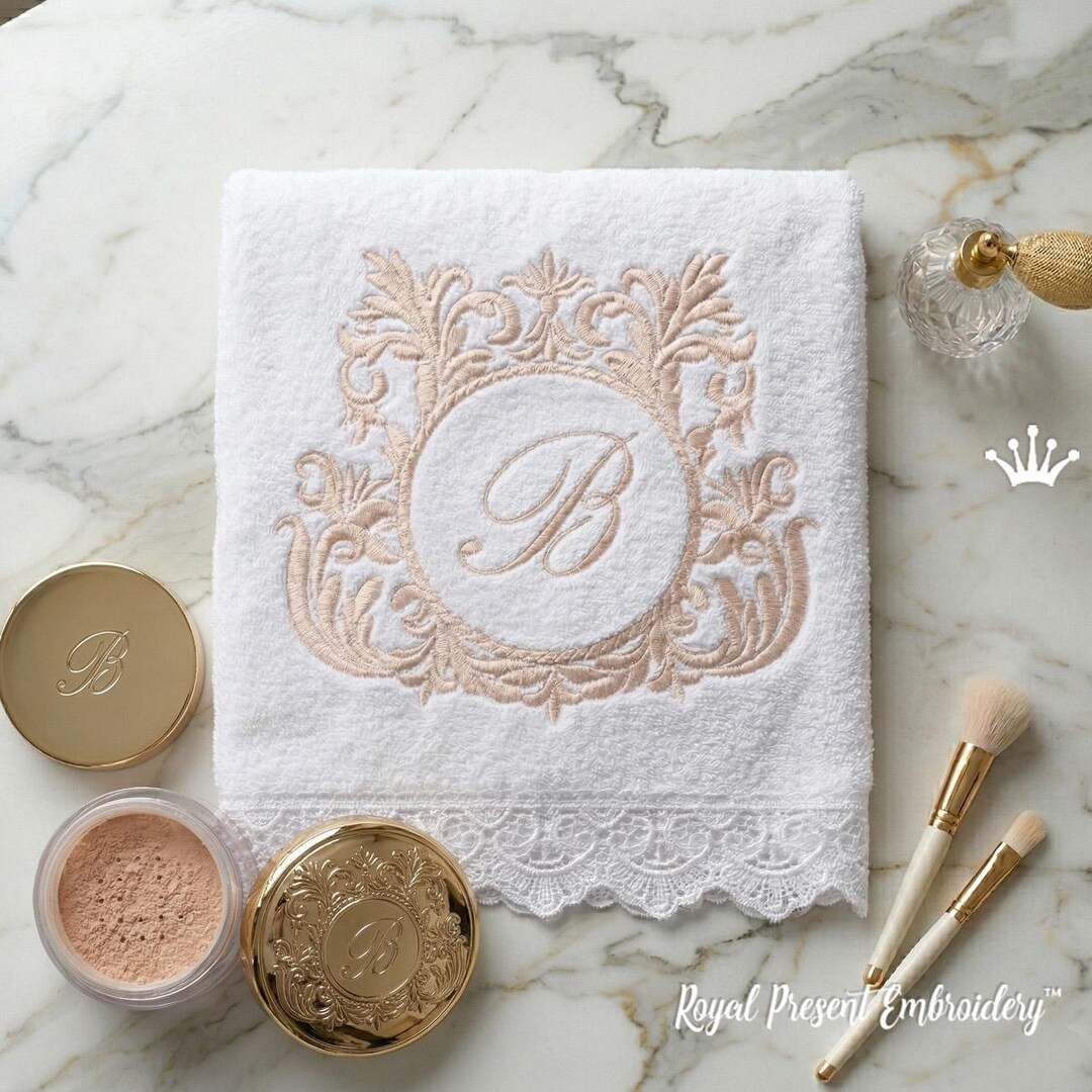 Machine Embroidery Design - Classic Monogram Blank - 3 Sizes - Etsy