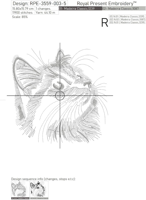 Contorno Del Disegno Della Testa Del Gatto