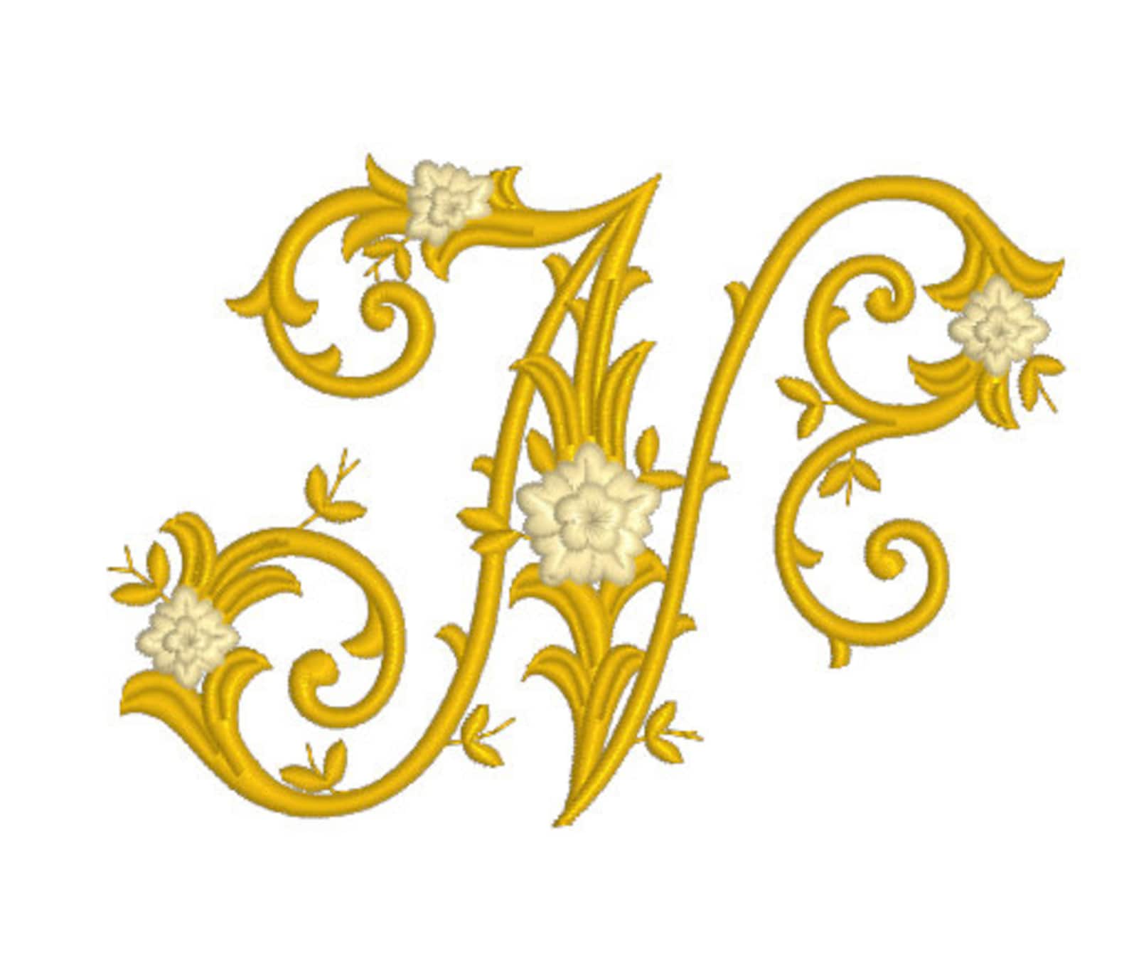 Beautiful Old Alphabet Machine Embroidery Designs | Etsy