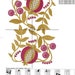 Jacobean Pomegranate Border Machine Embroidery Design - 4 Sizes - Etsy