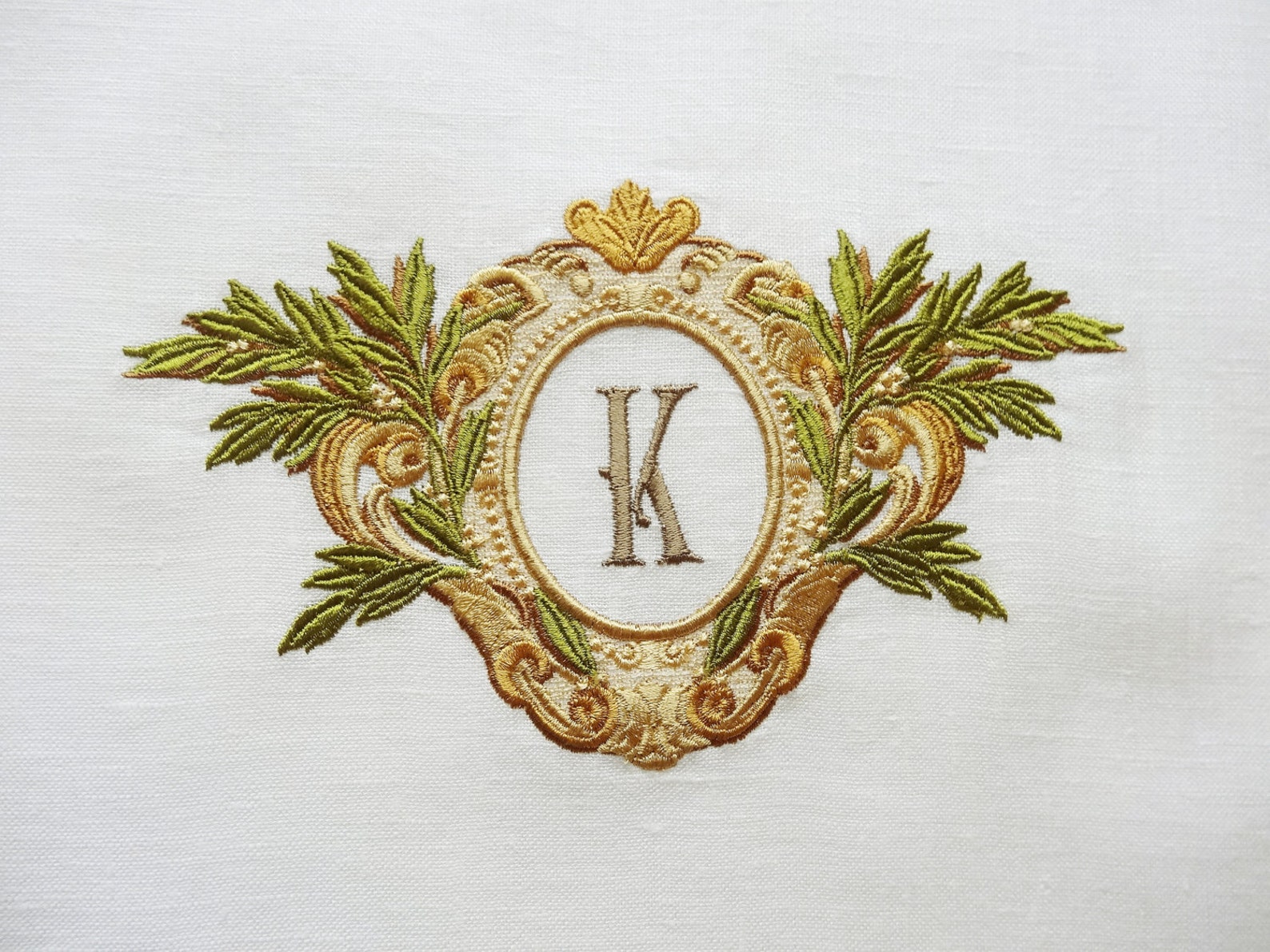 Vintage Monogram Blank Machine Embroidery Design - Etsy