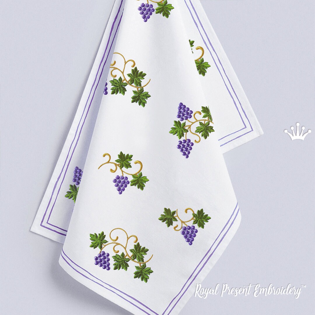 Grapes Machine Embroidery Designs Set - 3 Sizes - Etsy
