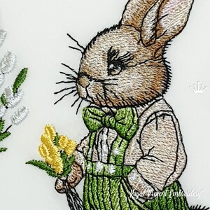 Two Spring Rabbits Designs Set for Embroidery Machine - 4 Sizes - Etsy