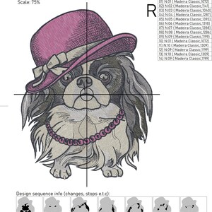 Japanese Chin Girl Machine Embroidery Design - 4 Sizes - Etsy