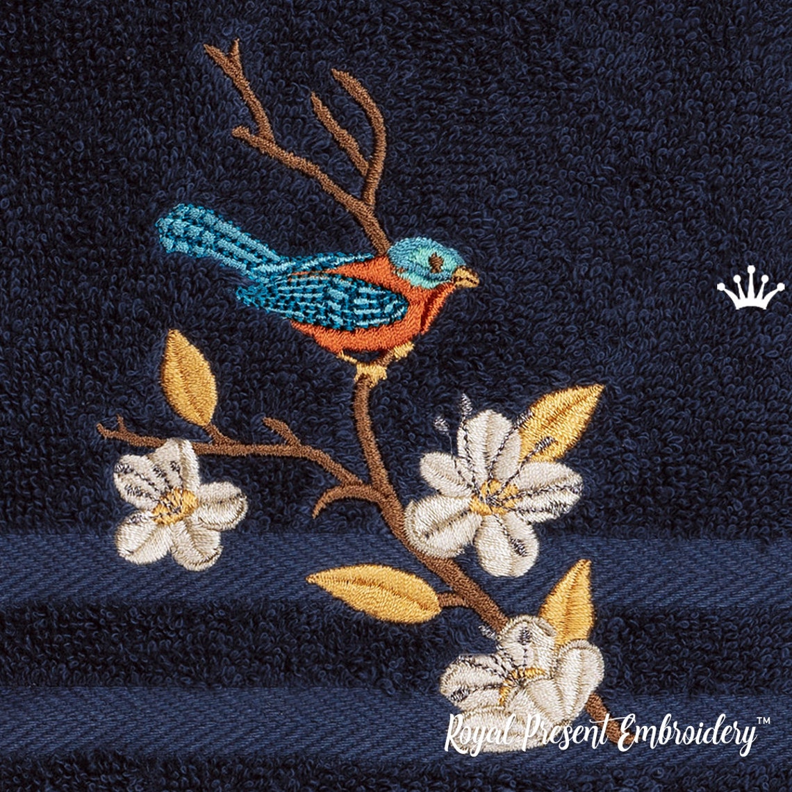 Bird on a Cherry Branch Machine Embroidery Design - 4 Sizes - Etsy