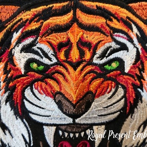 Angry Tiger Face Machine Embroidery Design - 3 Sizes - Etsy