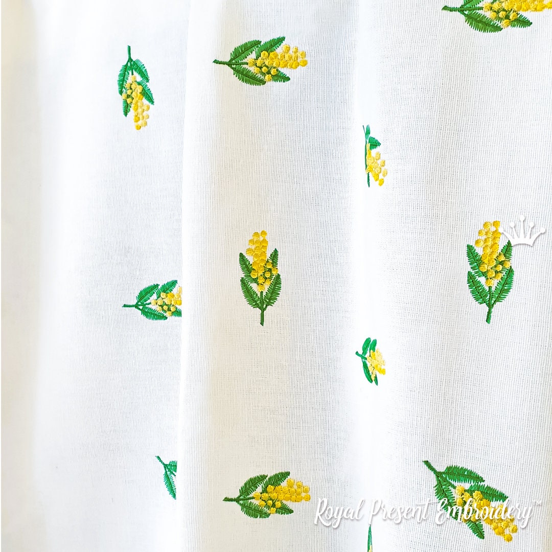 Tiny Mimosa Machine Embroidery Design - 3 Sizes - Etsy