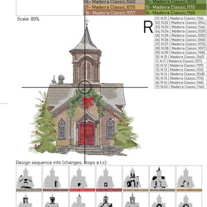 Christmas Church Sketch Machine Embroidery Design - 4 Sizes - Etsy