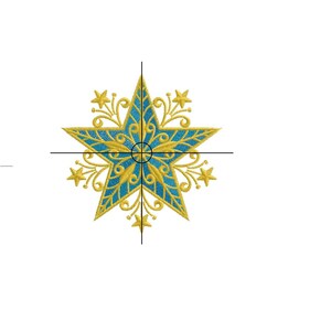 Christmas Star Machine Embroidery Design - 2 Sizes - Etsy