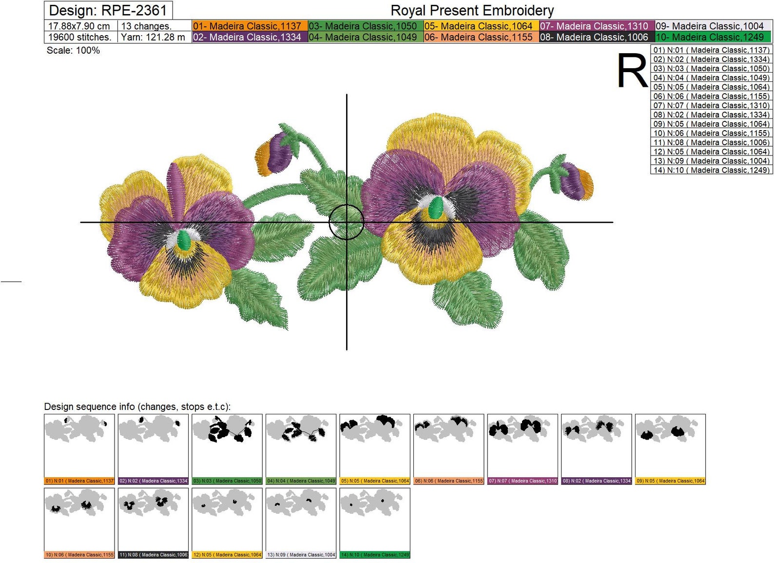 Pansies Machine Embroidery Design - Etsy