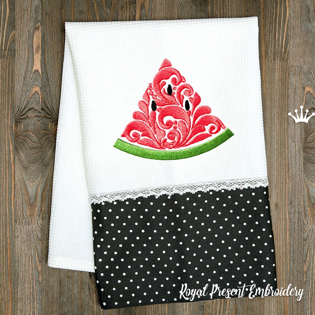 Ornate Watermelon Machine Embroidery Design - 4 Sizes - Etsy