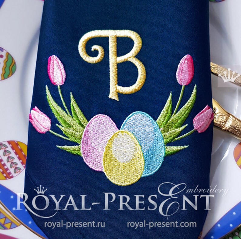 Easter Eggs Frame Machine embroidery design 4 sizes | Etsy