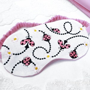 ITH Pink Ladybugs Sleep Mask Machine Embroidery Design - 3 Sizes - Etsy