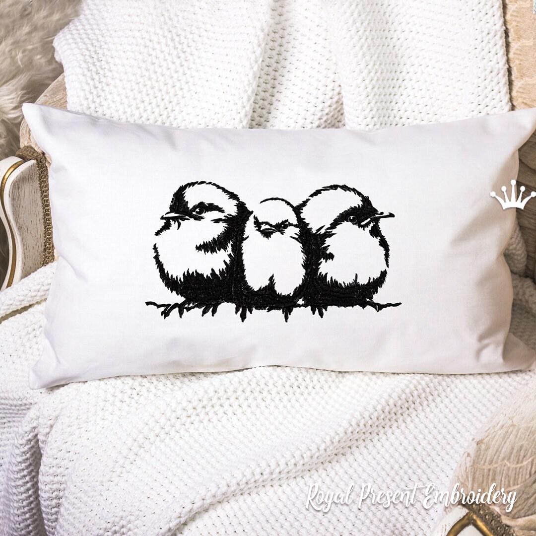 Three Сhicks Machine Embroidery Design - 6 Sizes - Etsy