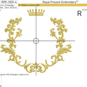 Beautiful Monogram Frame With Crown Machine Embroidery Design - 5 Sizes ...