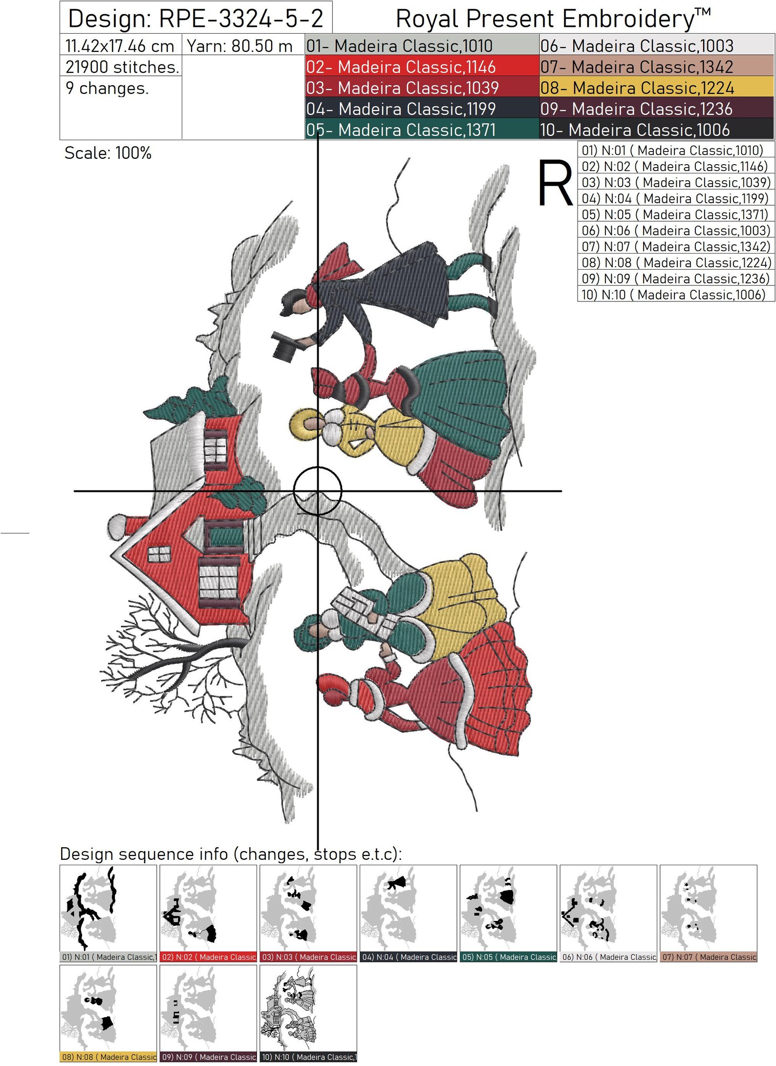 Vintage Winter Scene Machine Embroidery Designs 4 Sizes - Etsy