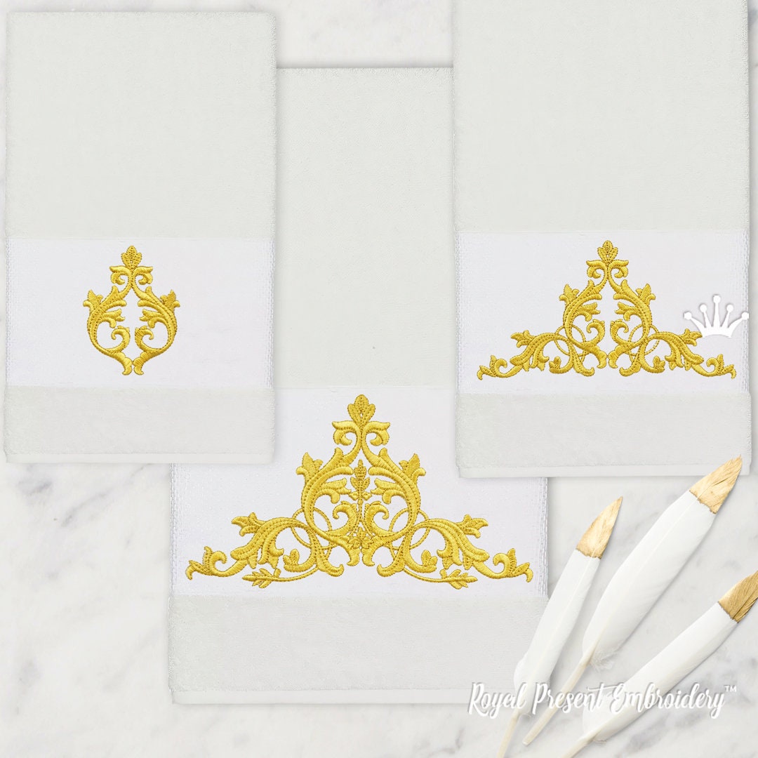 Machine Embroidery Designs for Bath Towels - 5 Sizes - Etsy