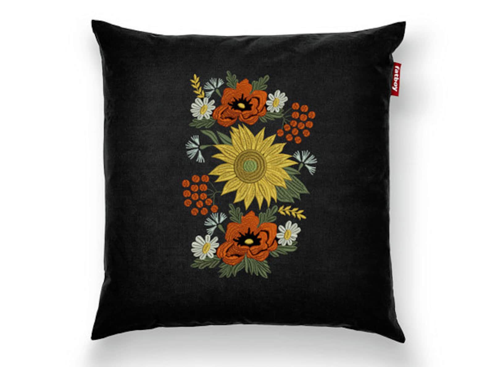 Folk Machine Embroidery Design Poppies and Flowers | Etsy