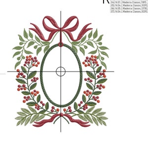 Christmas Monogram Frame Machine Embroidery Design - 4 Sizes - Etsy