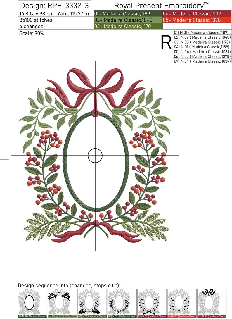 Christmas Monogram Frame Machine Embroidery Design - 4 Sizes - Etsy