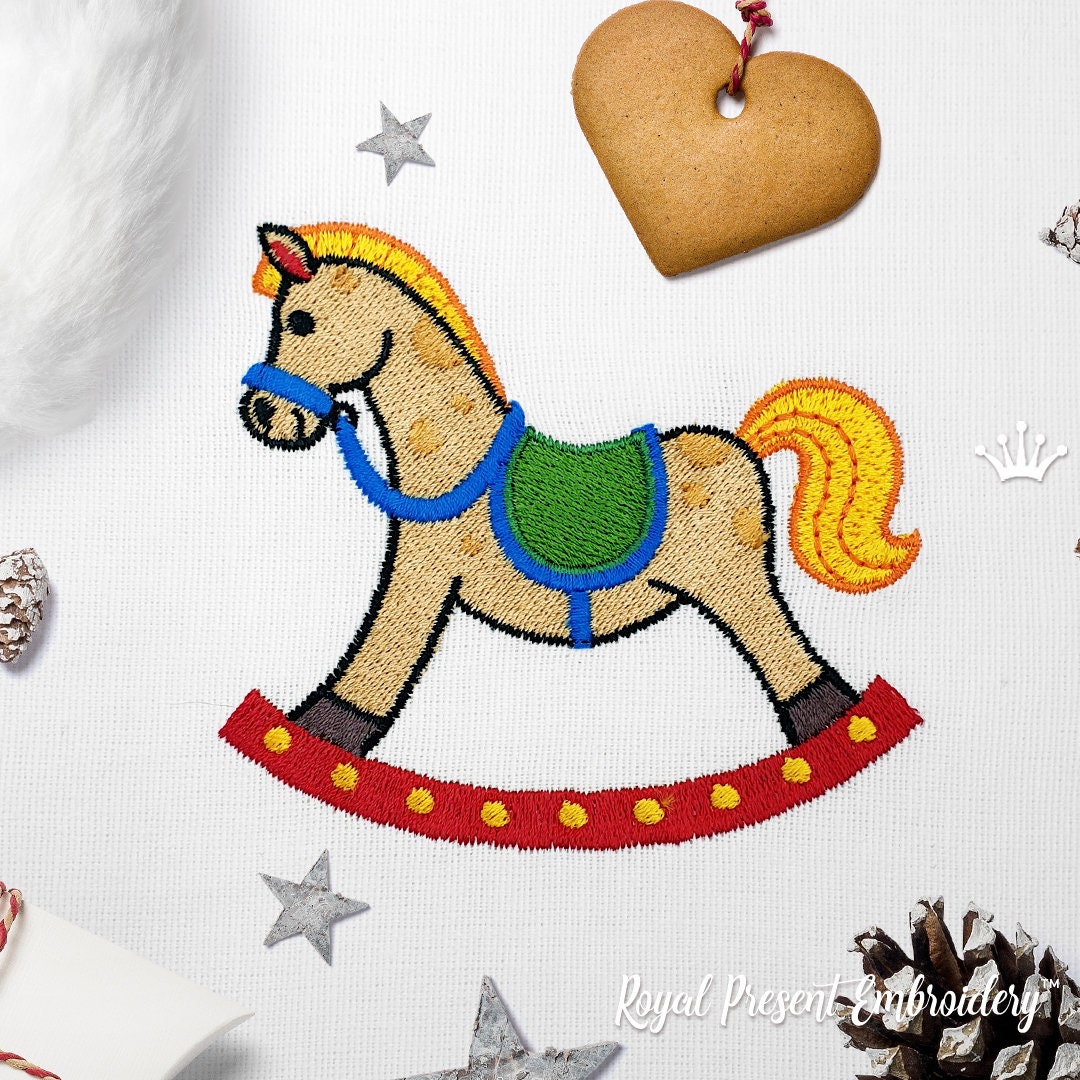 Rocking Horse Machine Embroidery Design - 3 Sizes - Etsy