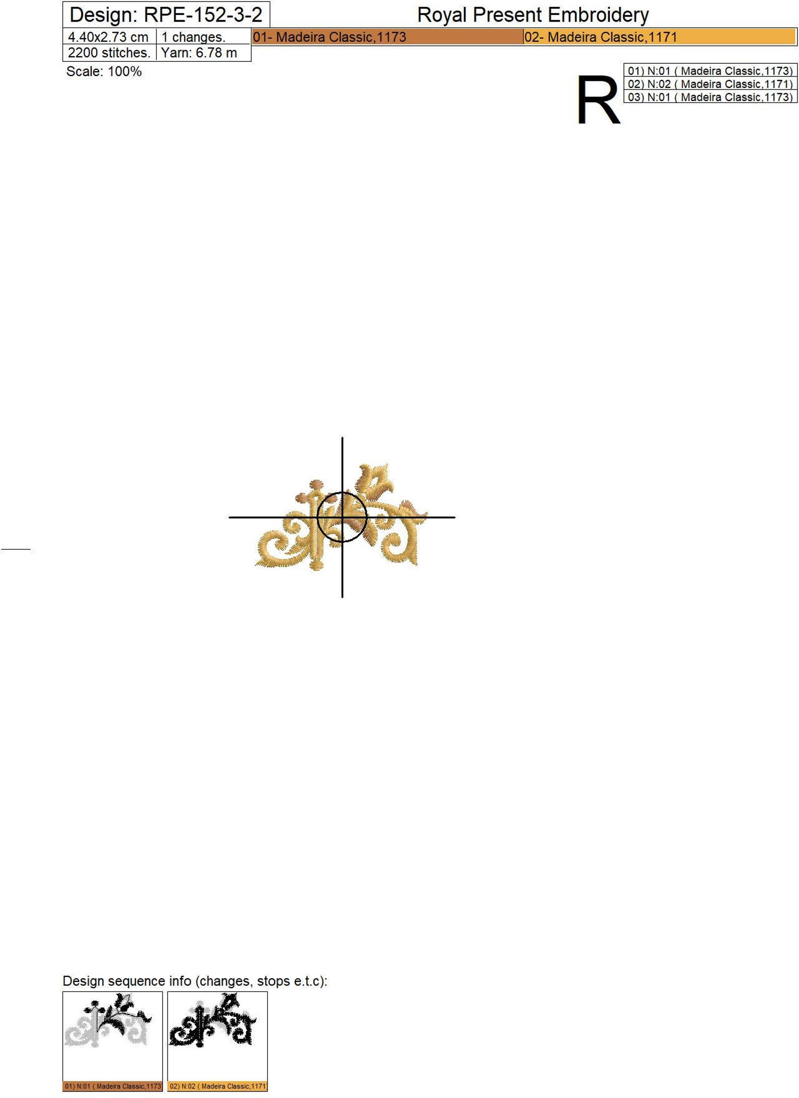 Baroque Buttonholes Embroidery Designs | Etsy