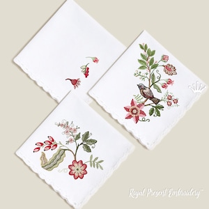 Large Jacobean Set of Machine Embroidery Designs - 3 Sizes - Etsy