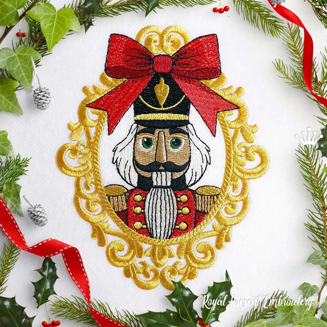 Nutcracker in Frame Machine Embroidery Design - 2 Sizes - Etsy