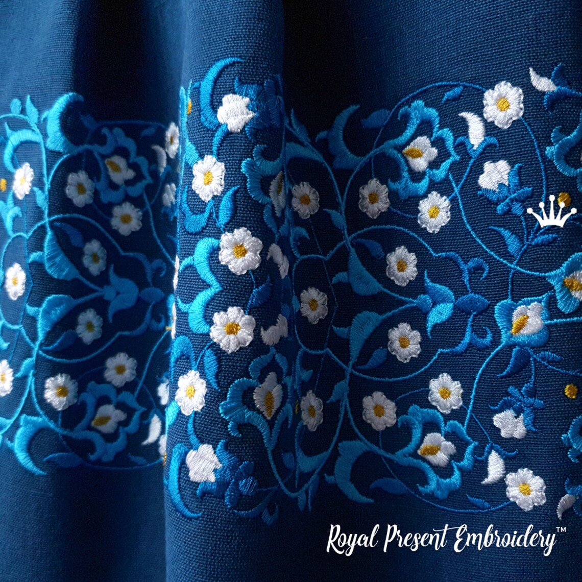 Eastern Border Machine Embroidery Design 3 Sizes | Etsy