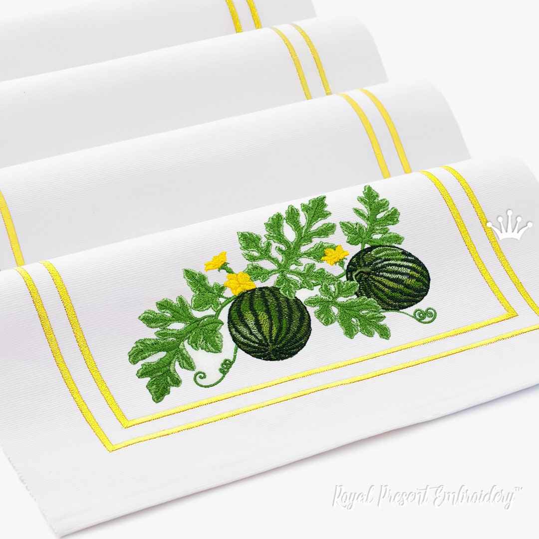 Watermelon Border Machine Embroidery Design - 2 Sizes - Etsy