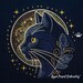 Small Moon Cat Machine Embroidery Design - 3 Sizes - Etsy
