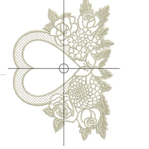 Wedding Monogram Blank Embroidery Design - 3 Sizes - Etsy