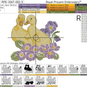 Ducklings in Primrose Design of Machine Embroidery - 4 Sizes - Etsy