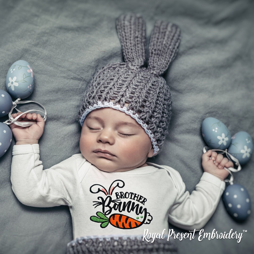 Brother Bunny Machine Embroidery Design - 2 Sizes - Etsy