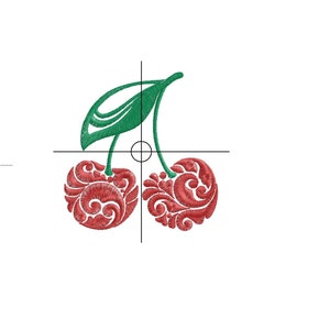 Ornate Cherry Machine Embroidery Design - 2 Sizes - Etsy
