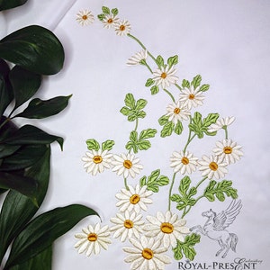Daisies Bouquet Machine Embroidery Design - Etsy
