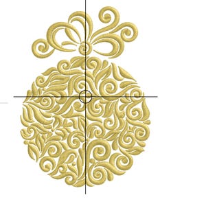 Swirl Christmas Ball Machine Embroidery Design - 4 Sizes - Etsy