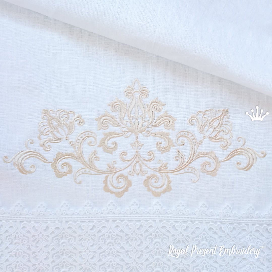 Vintage Elegant Decor Machine Embroidery Design - 2 Sizes - Etsy