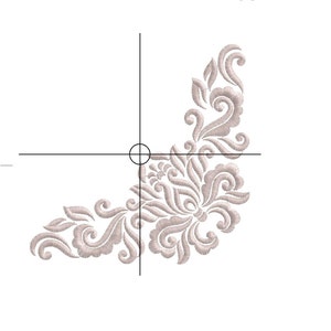 Machine Embroidery Design Royal Elegant Corner - 3 Sizes - Etsy