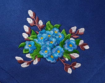 Forget-me-nots Frame Machine Embroidery Design 5 Sizes | Etsy