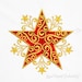 Red Christmas Star Machine Embroidery Design - 2 Sizes - Etsy
