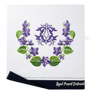 Violets Frame Machine Embroidery Design - 3 Sizes - Etsy