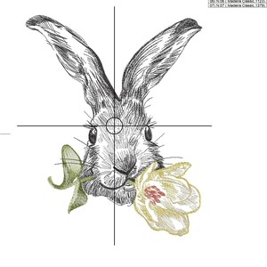 Spring Rabbit Machine Embroidery Design - Etsy