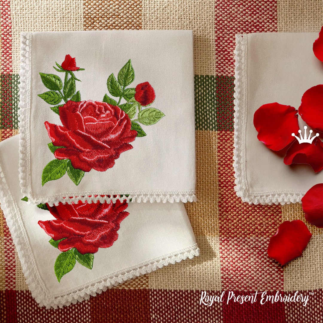 Rose Flower Hand Embroidery Designs