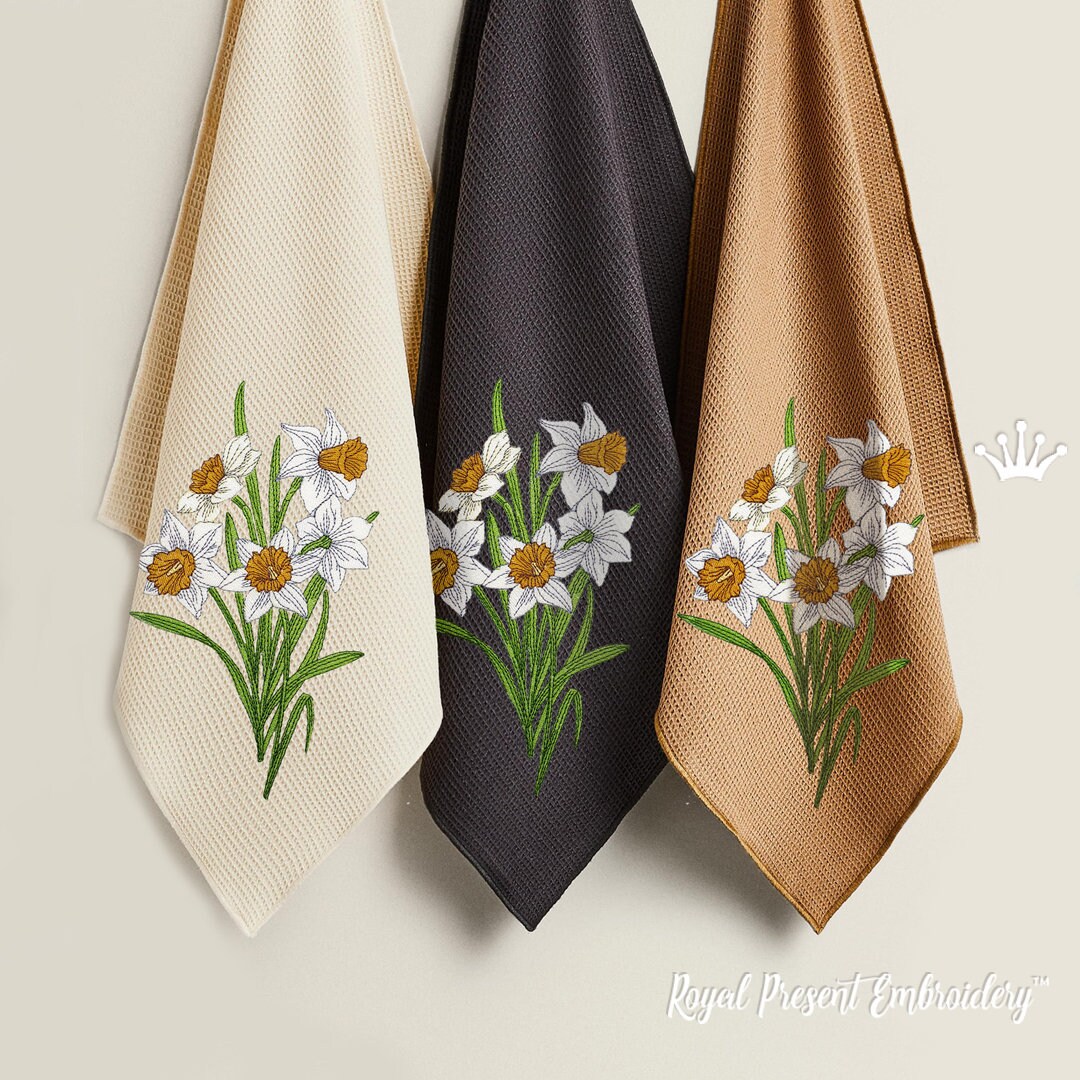 Daffodils Bouquet Machine Embroidery Design - 5 Sizes - Etsy