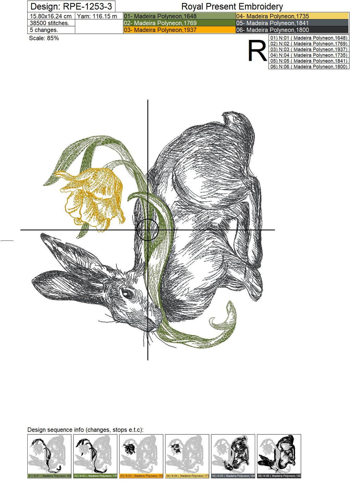 Machine Embroidery Design Spring Bunny - Etsy