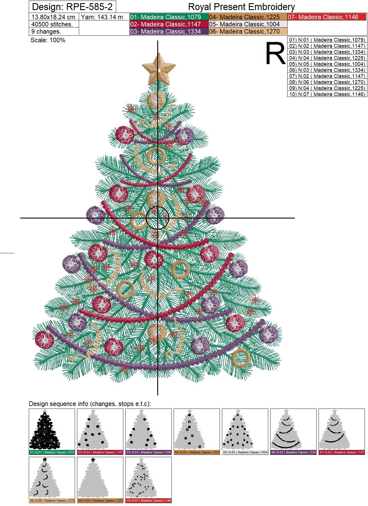 Christmas Tree Instant Download Machine Embroidery Design 7 | Etsy